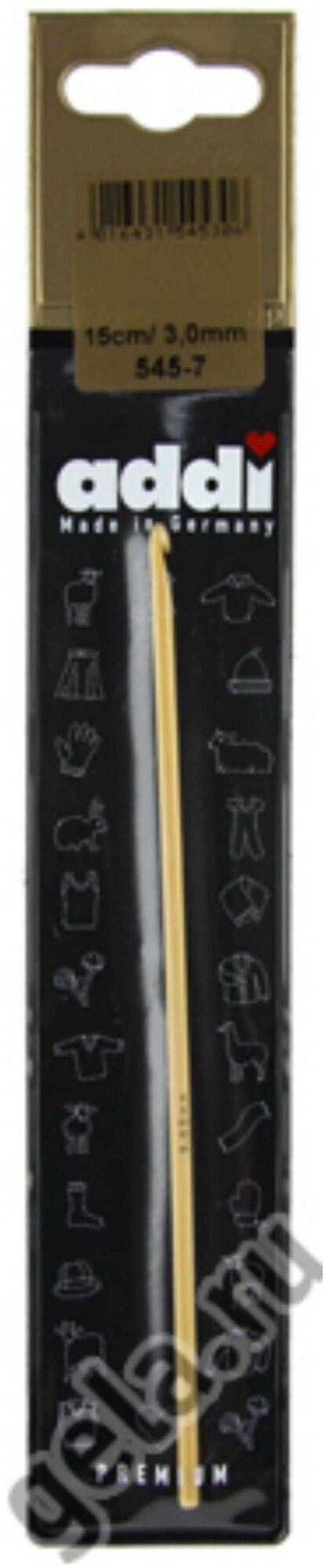 Крючок вязальный бамбук №3 15 см