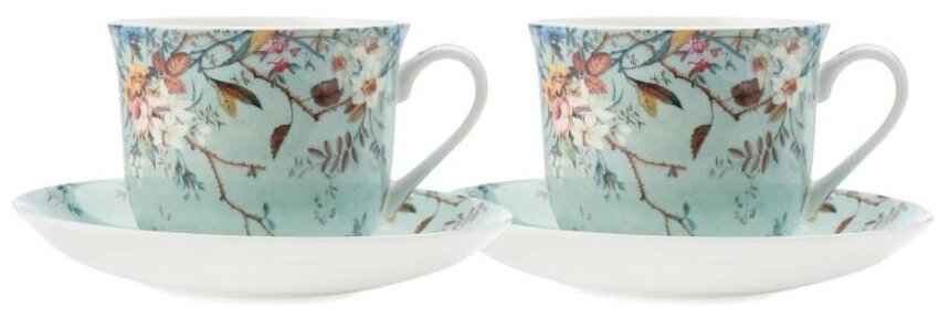 Набор 2 чашки с блюдцами Луг, больших (Maxwell&Williams)