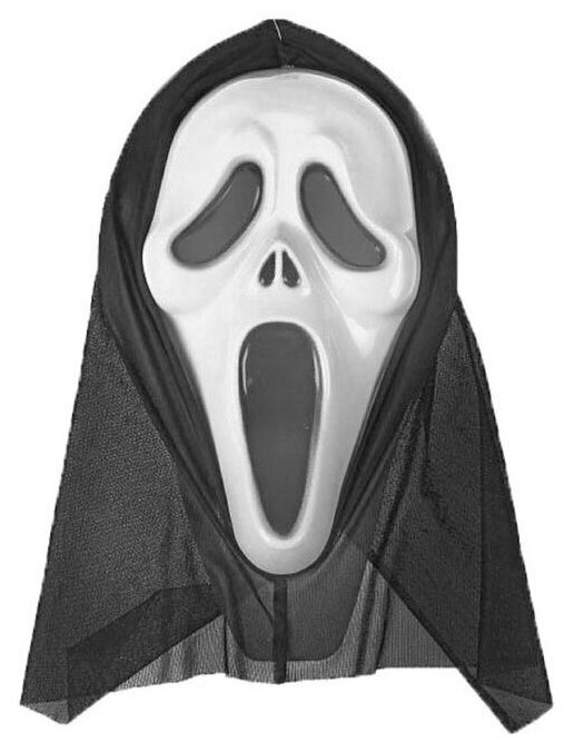 Маска карнавальная "Крик" (Цв: Черный-Белый )