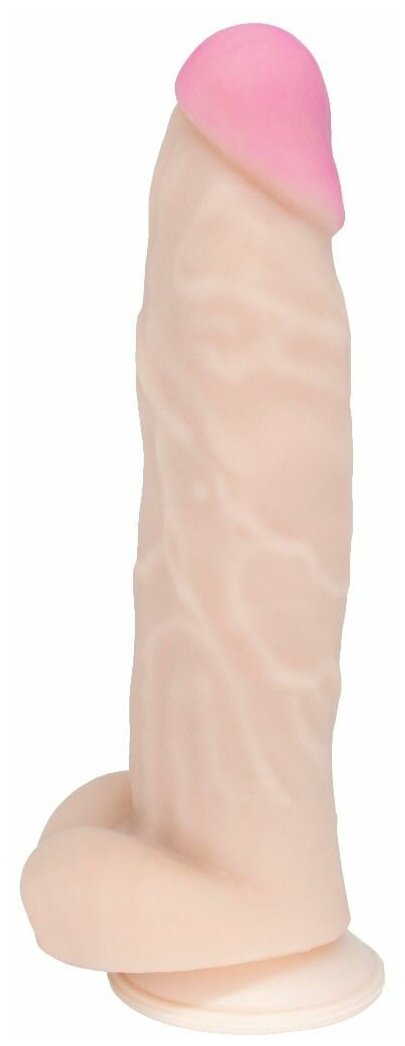 Крупный фаллоимитатор на присоске REAL Next №56 - 24 см.