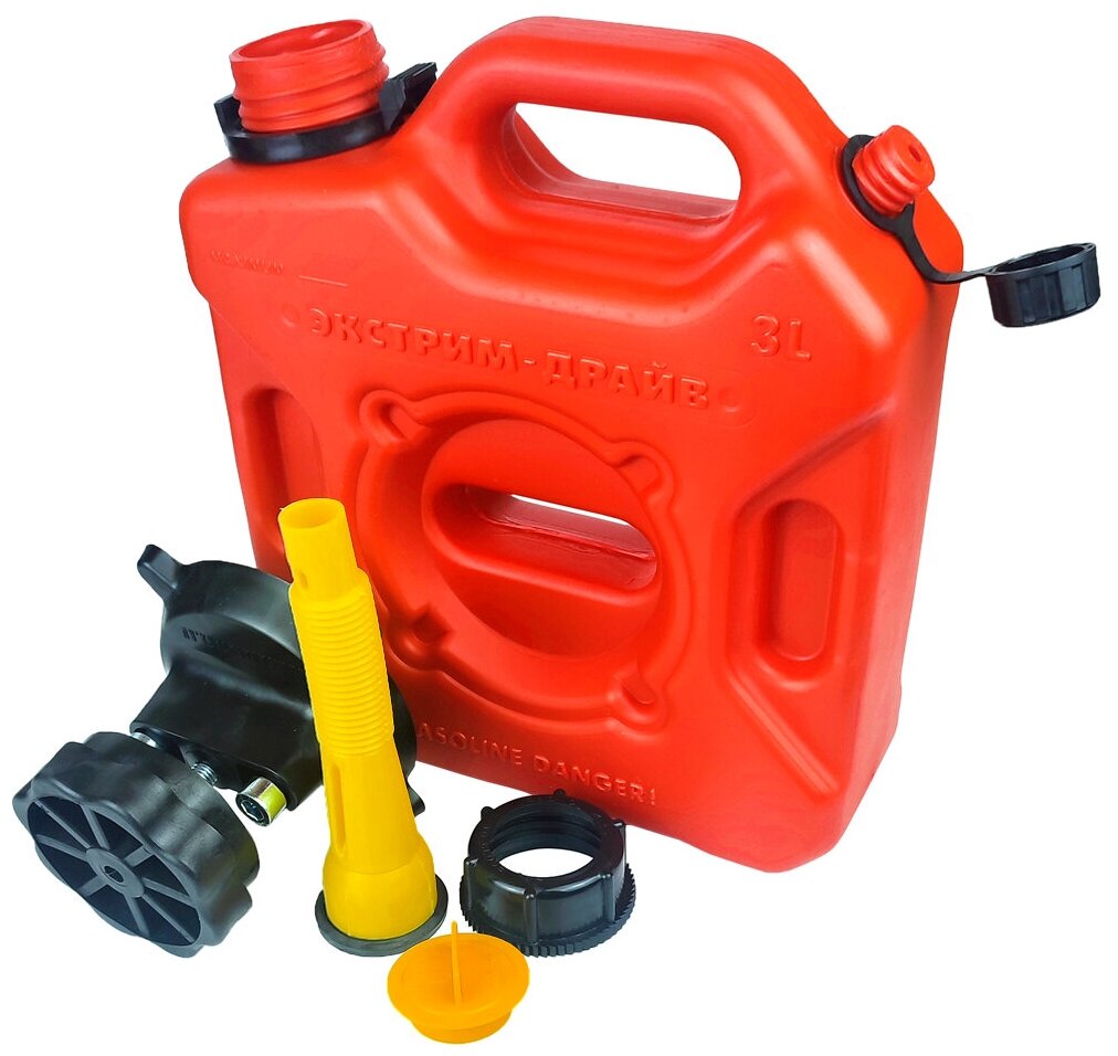 Канистра для ГСМ Экстрим Драйв Плюс 3 литра с креплением красная