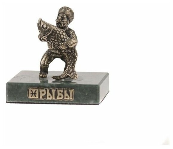 Статуэтка Знак зодиака Рыбы на камне (ВхШхД 5см./5см./5см.)
