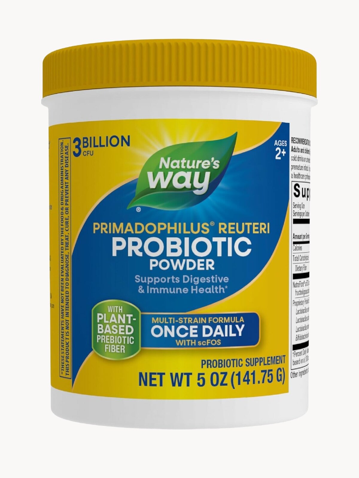 Пробиотики, Nature's Way, Probiotic Primadophilus Reuteri, улучшенный пробиотик в порошке, 3 миллиарда КОЕ, 141,75 г.