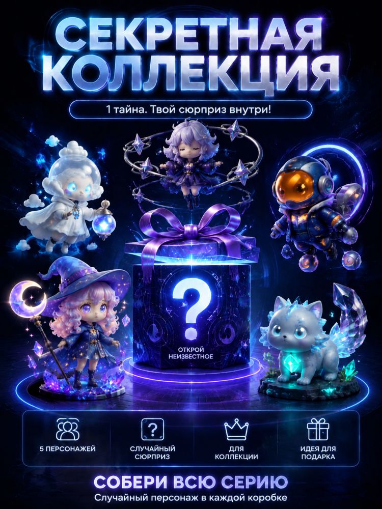 Сюрприз бокс аниме персонажи, коллекционные фигурки