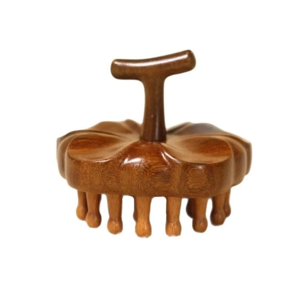 Деревянная расческа для массажа тела и головы Body Meridian Massage Comb 02