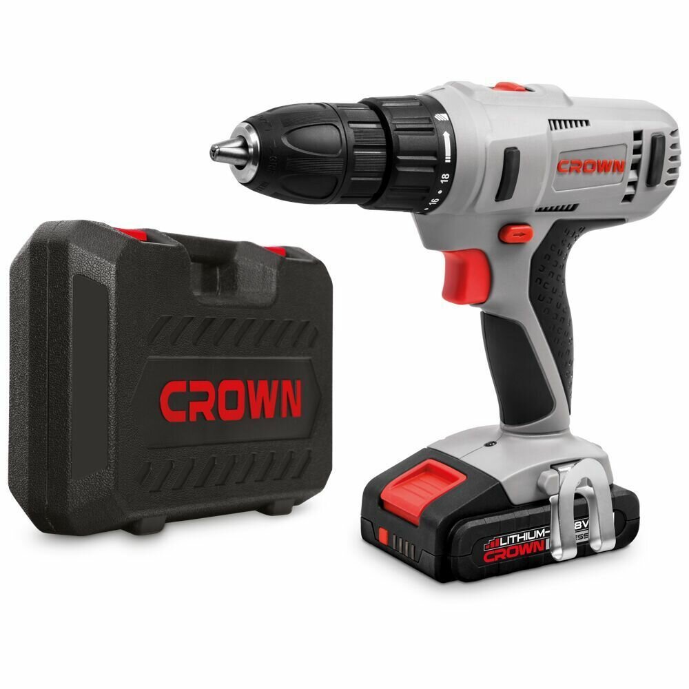 Аккумуляторная дрель-шуруповёрт Crown CT21056L-2 BMC