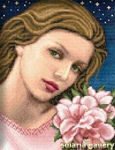 Схема Девушка с азалиями Ch_8112-28