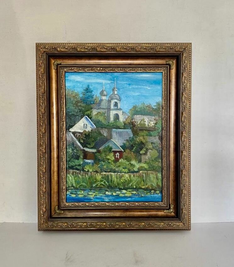 Картина маслом Деревенское утро