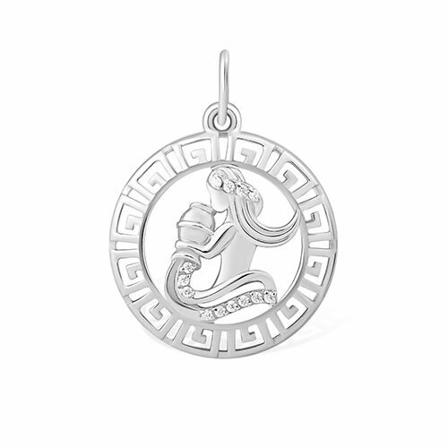 Подвеска, серебро, 925 проба, родирование, фианит