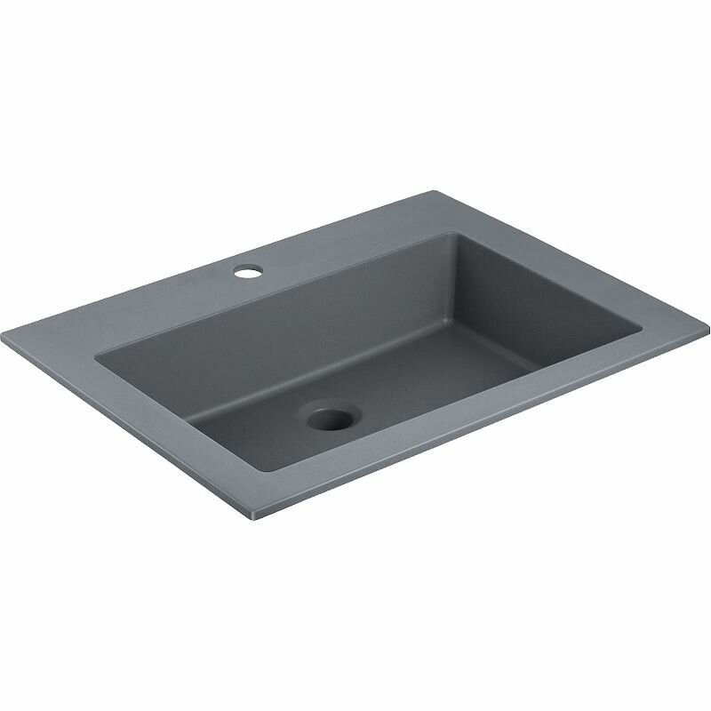 Раковина Vincea 60 VCB-13600G Серая матовая, прямоугольная, подвесная