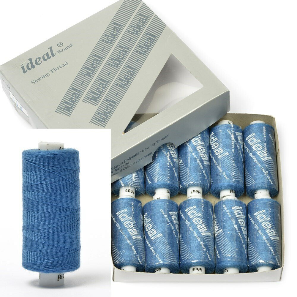 Нитки для шитья IDEAL (нитки швейные) 40/2 цв.275 синий (10 шт)