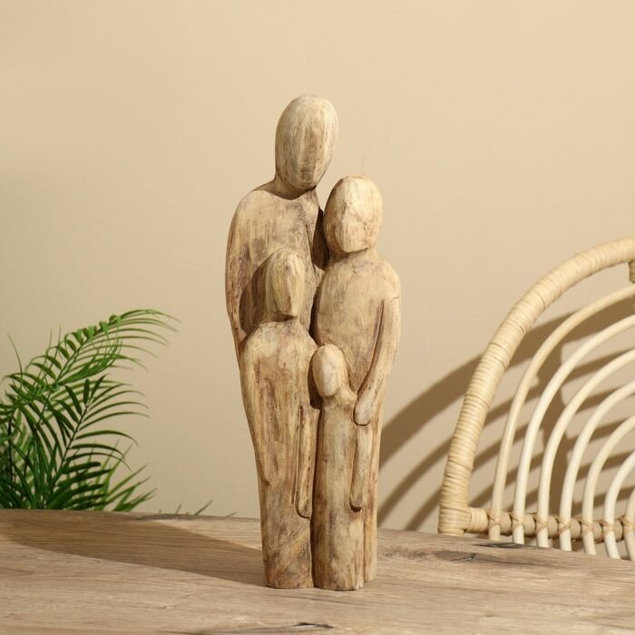 Сувенирная фигурка Sima-land Абстракция "Семья", 15,5х7х41,5 см, манговое дерево