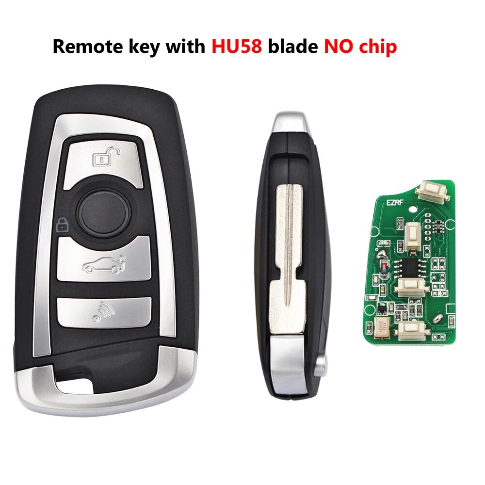 3-кнопочный откидной ключ 315 МГц 433 МГц ID44/PCF7935 чип для BMW EWS 325 330 318 525 530 540 E38 E39 E46 M5 X3 X5 HU92/HU58 HU58 NO chip, 433MHz