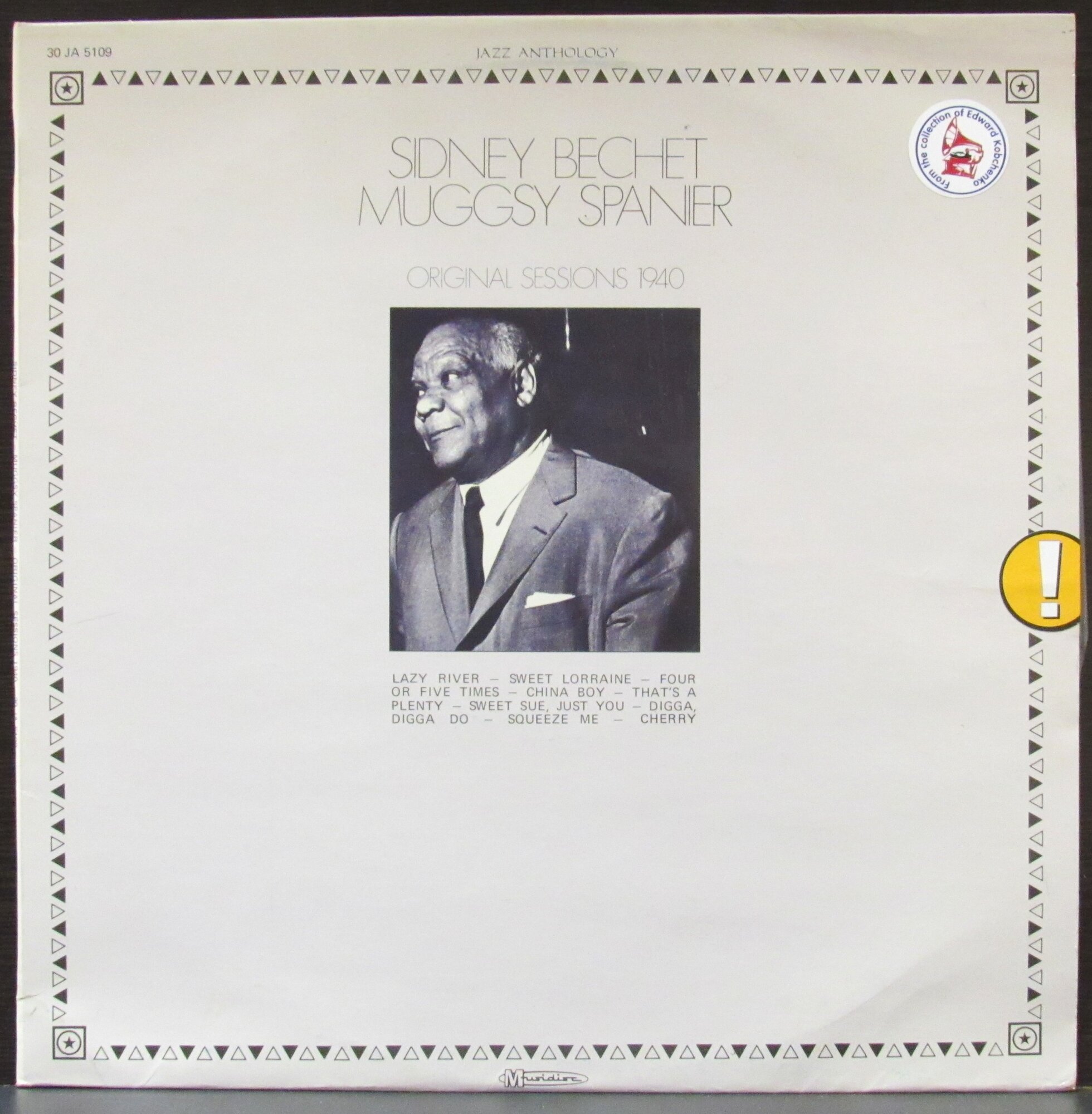 Bechet Sidney "Виниловая пластинка Bechet Sidney Original Session 1940"