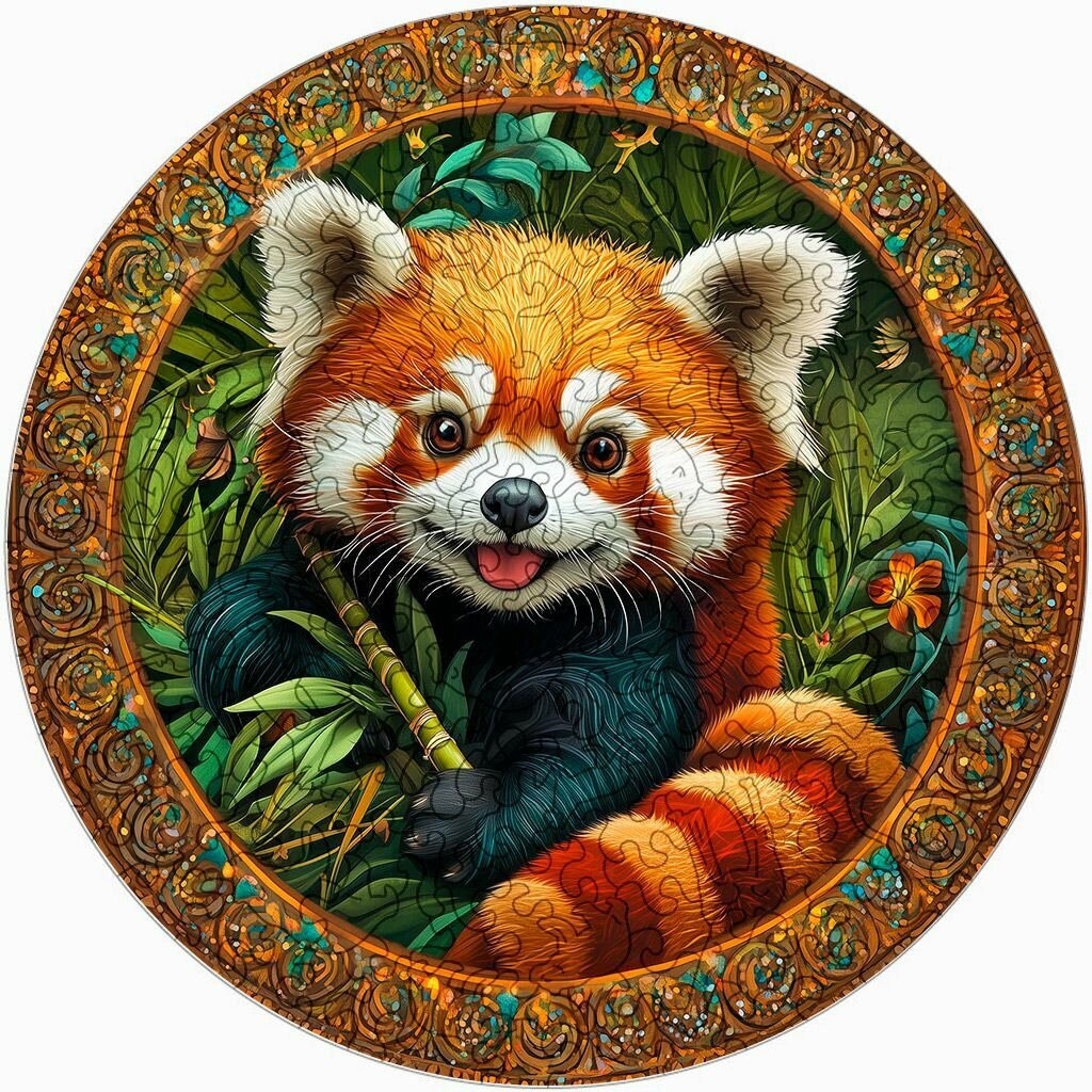 Деревянный пазл BoberBox "Мандала Красная Панда", 220 деталей