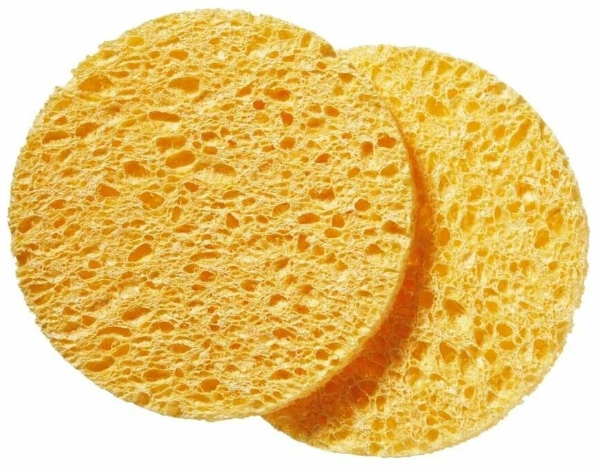 Osya Спонж для умывания, крупнопористый, круглый, большой, 2 шт в упаковке, 1 шт