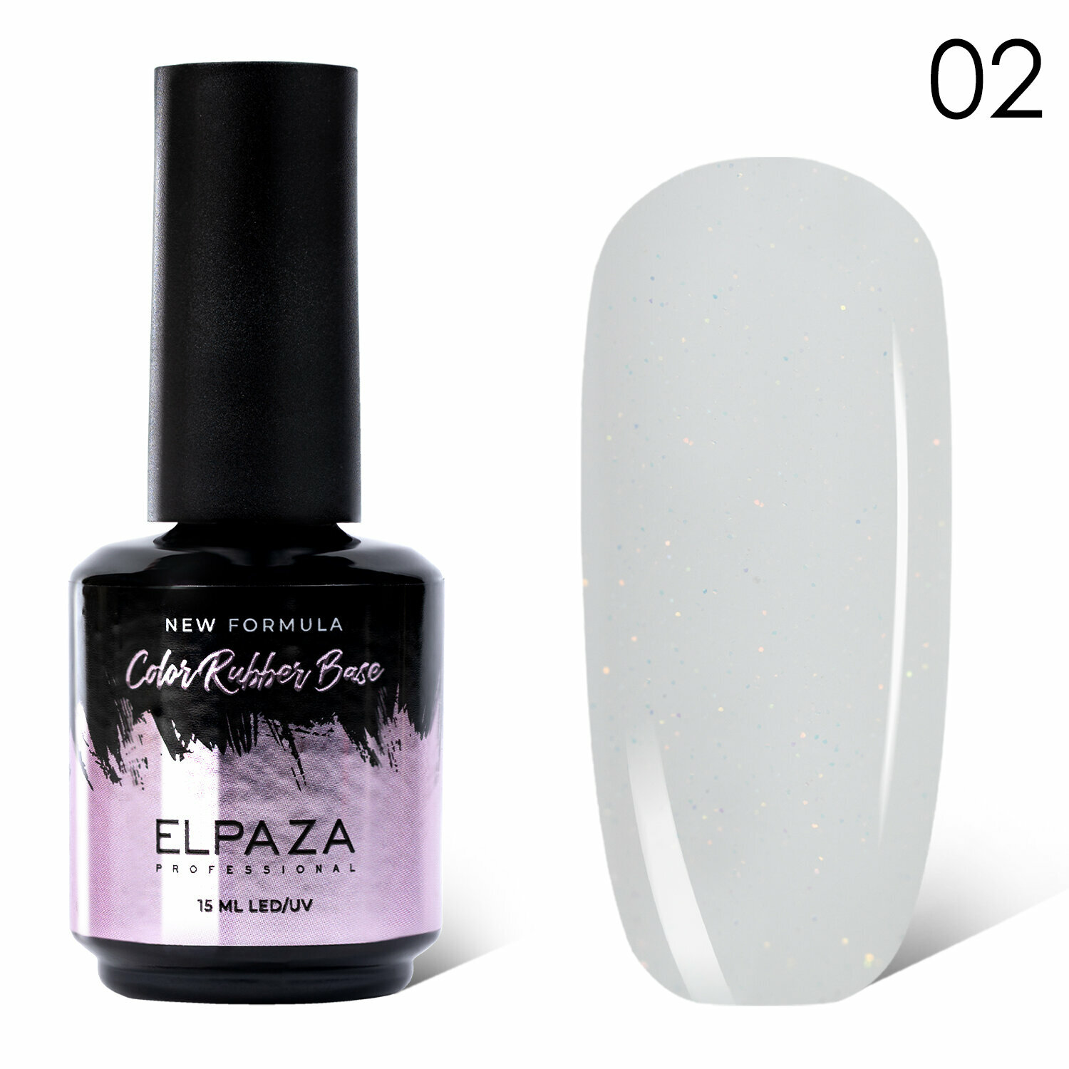 ELPAZA, Камуфлирующая база Rubber Base Natural № 2 (15 мл)