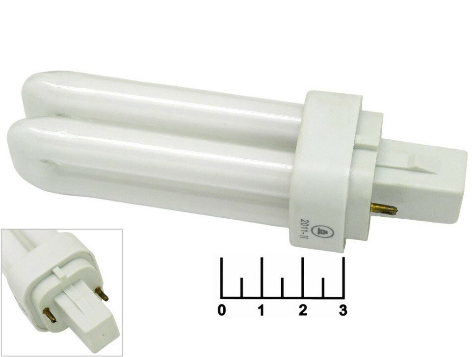Лампа люминесцентная 10W G24D 6500K белый 2 контакта