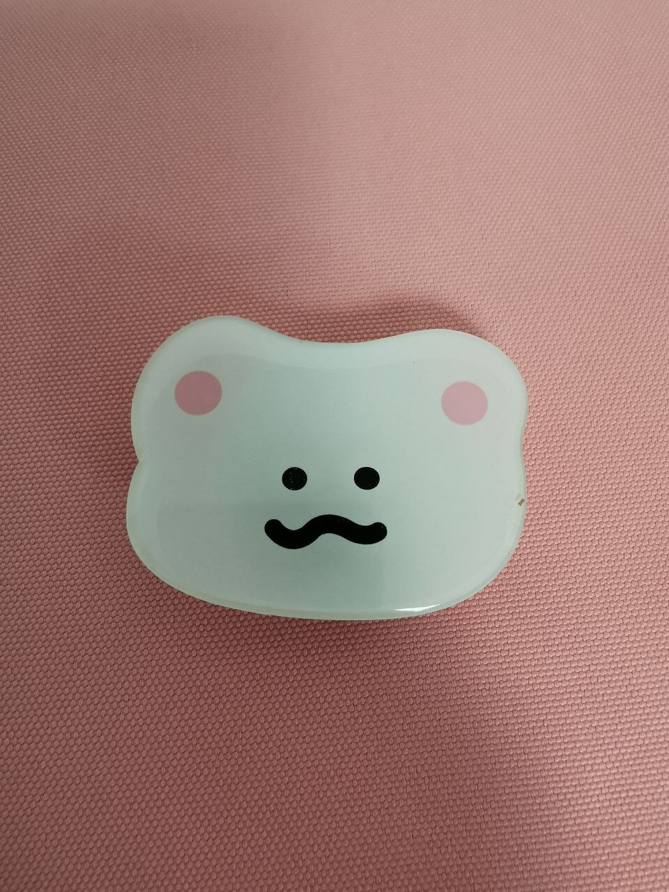 Попсокет для телефона, Popsocket мишка с розовыми ушами