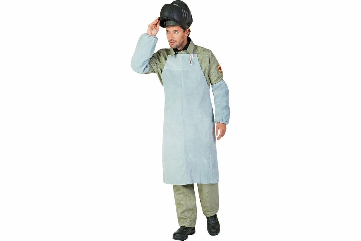 Профессионал Фартук спилковый (серый) 02568