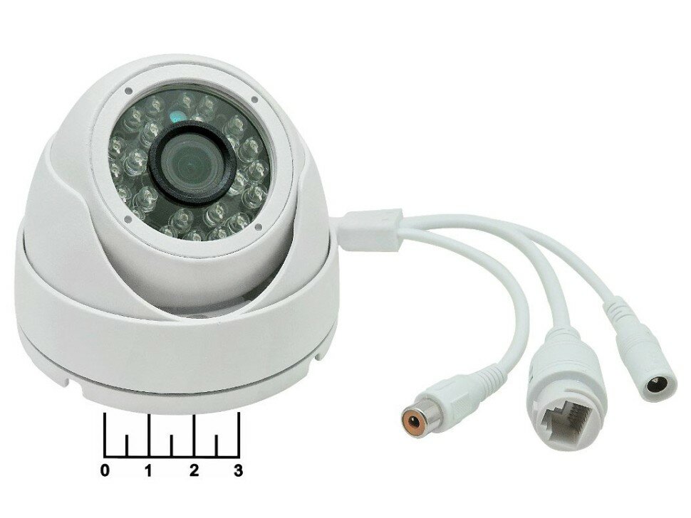 IP-камера IP-22FA 2Mр 3.6мм цветная купольная (антивандальная)
