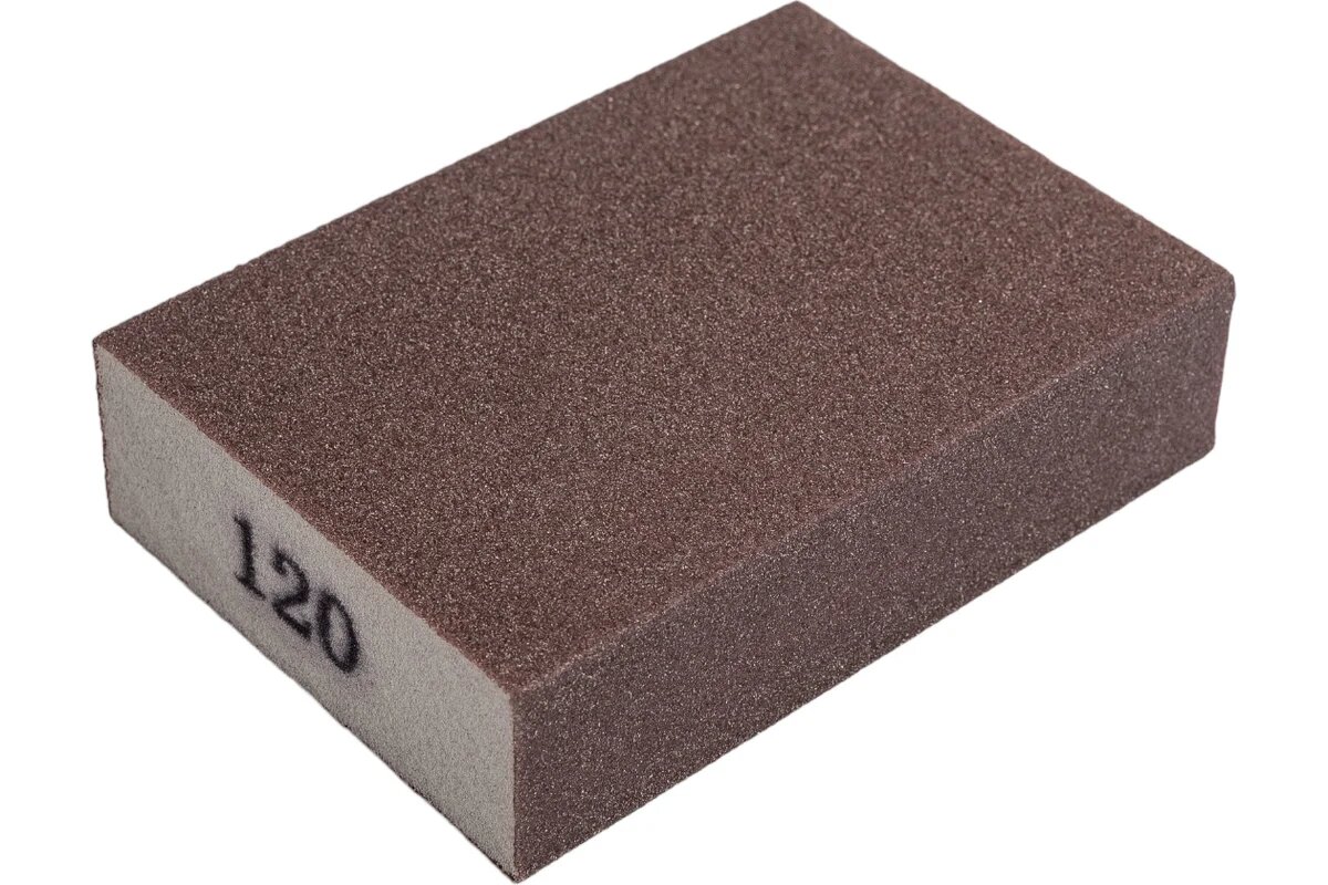 Orientcraft губка шлифовальная 100x70x25 мм P120 ручной шлифовки древесины и металла 1 шт