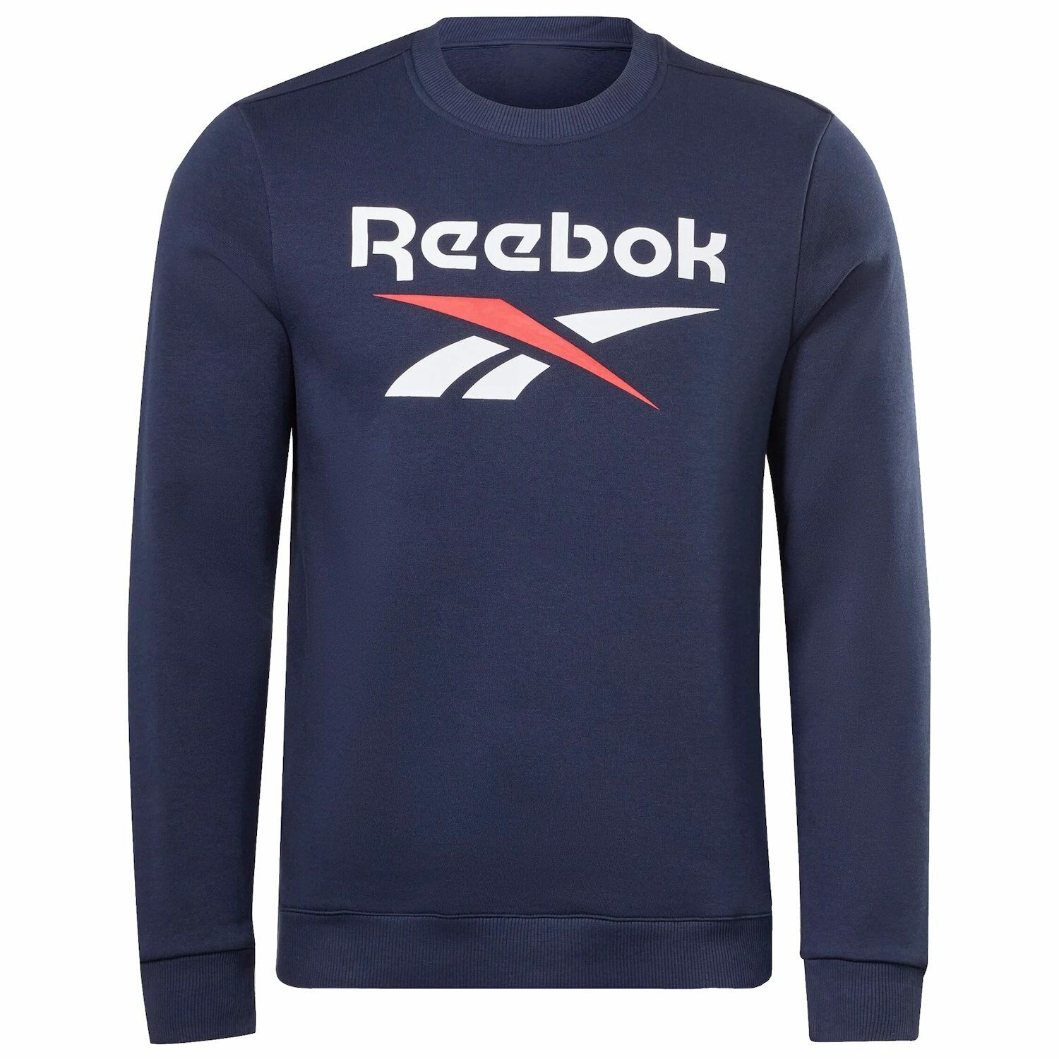 Толстовка спортивная REEBOK IDENTITY FLEECE STACKED LOGO CREW