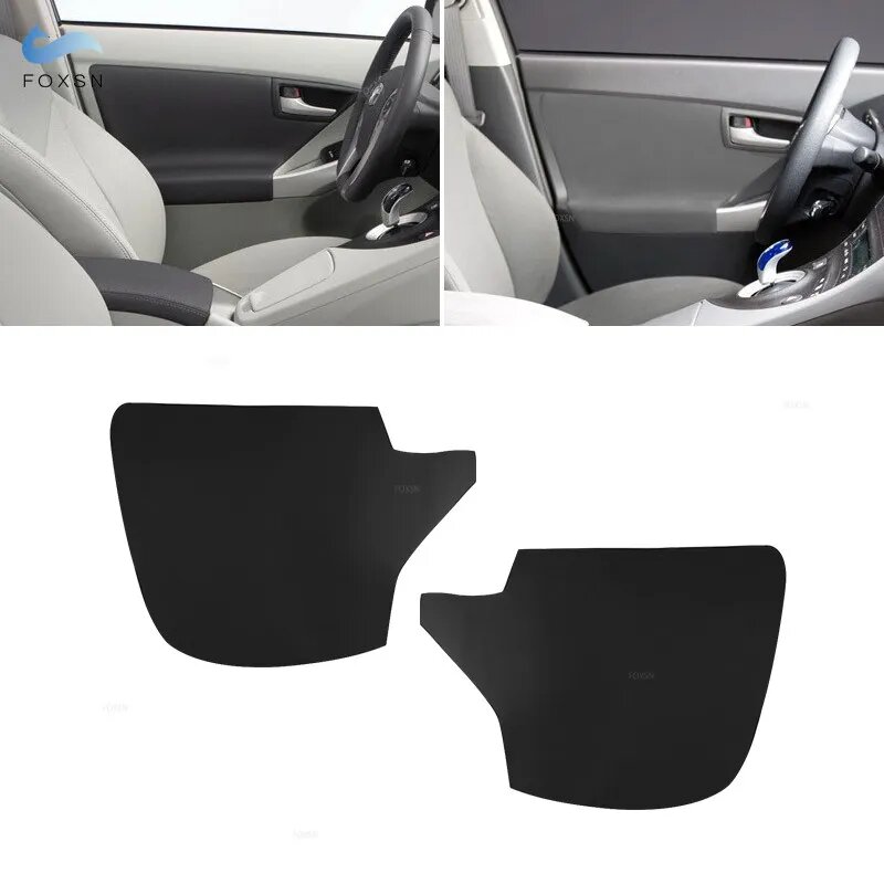 Кожаный подлокотник для Toyota Prius 30, 2009, 2010, 2011, 2012, 2013, 2014, 2015, 2 шт, Черный Автомобильный подлокотник для передней двери, обшивка панели