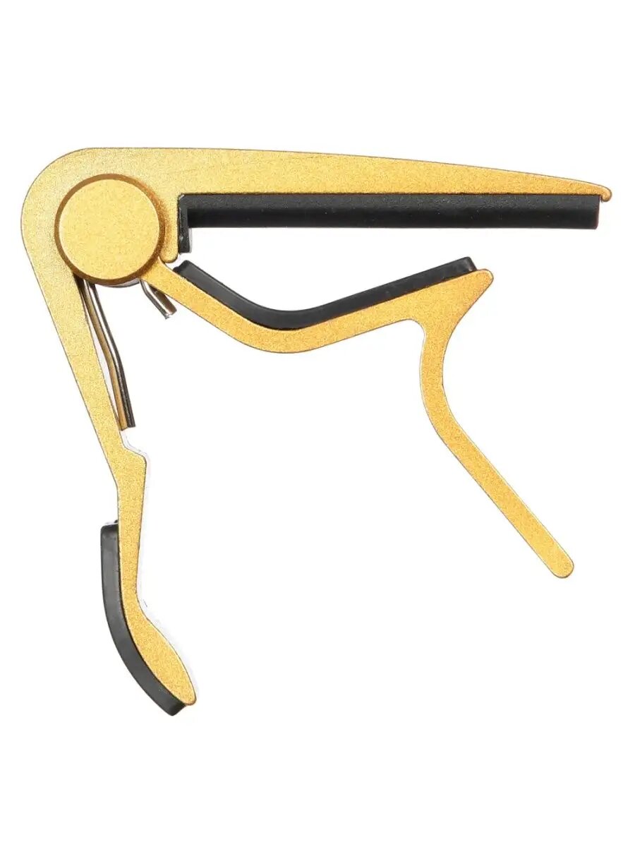 Каподастр для акустической, классической гитар и укулеле DEKKO FC-72 GD, золотой, с медиаторами и копилкой