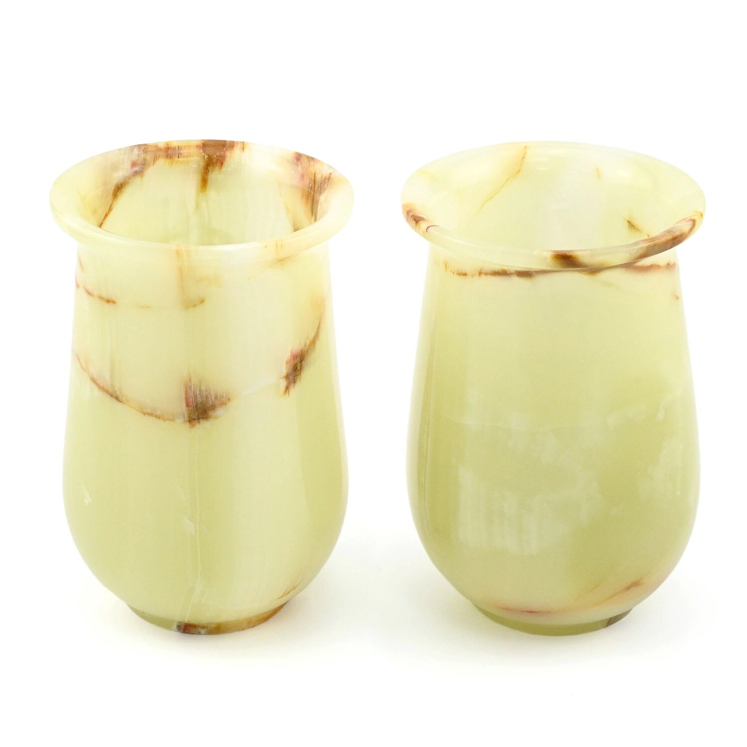 Пара стаканов из оникса 400 мл, 85*85*125мм в бархатной упаковке .