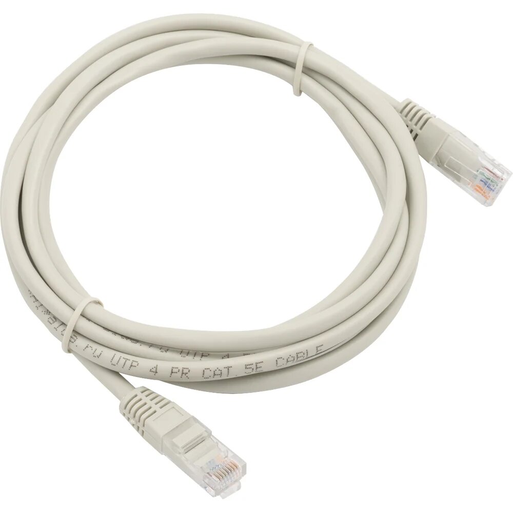 Кабель патч-корд A1 2 м, U/UTP, 5e, медь, серый A1-LCU5E-C-2M