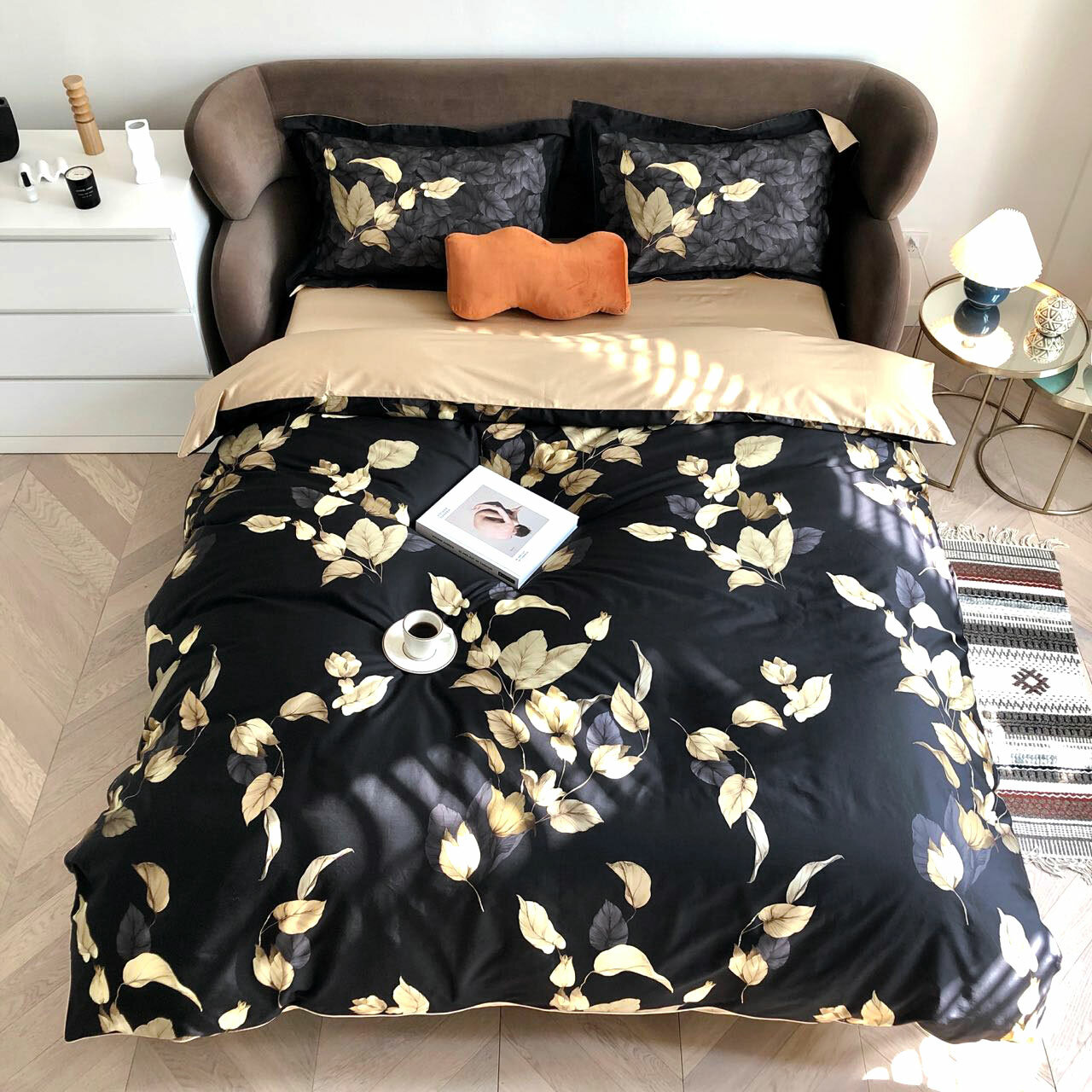 Сатиновые наволочки RS-093 Elin (светло-бежевый), Комплект наволочек 50x70 (2шт) (с ушками)