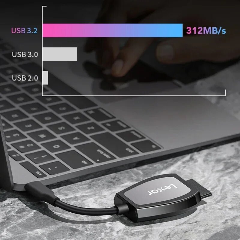 Lexar Кардридер Micro USB 3.2 Type C — фото 1