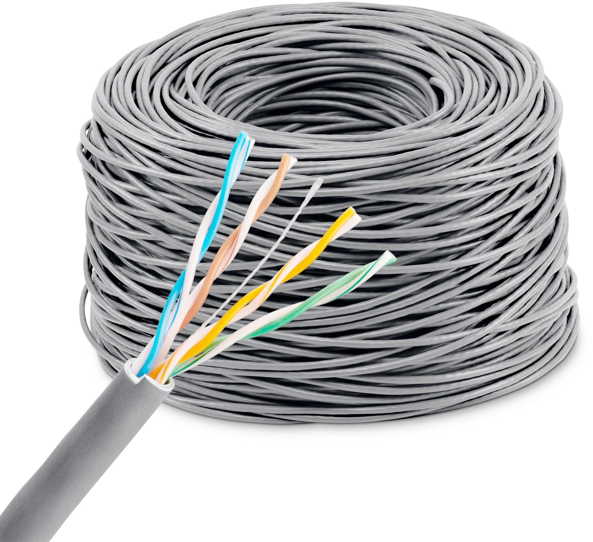 Кабель сетевой KingPrice KP-utp-c5e-0.5mm-cca-305m 1Гбит/с UTP 4 пары cat.5E solid 0.5мм CCA 305м се