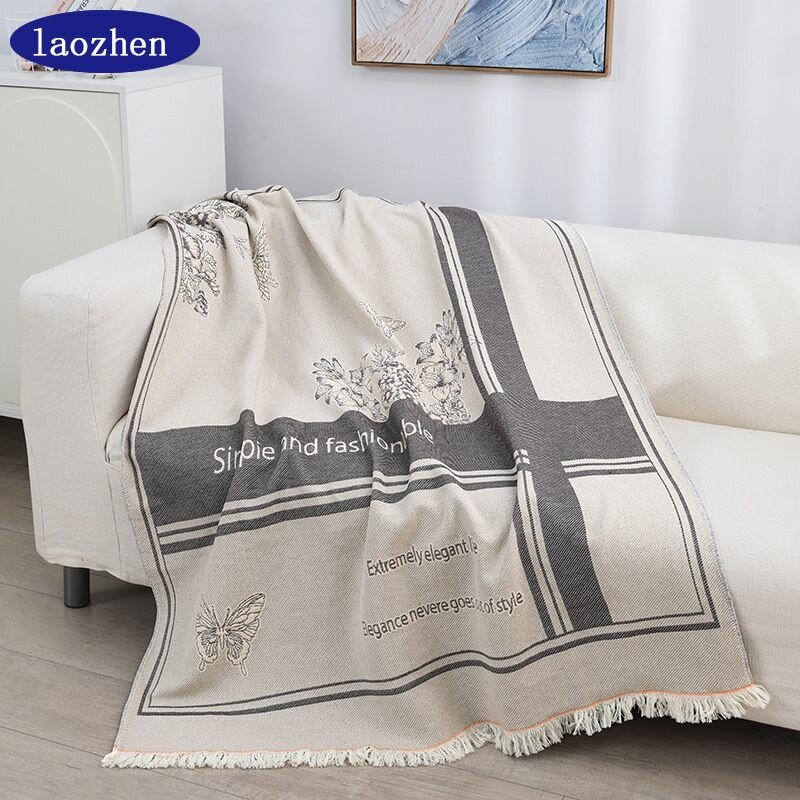 Клетчатая ткань, диванное полотенце, диванная подушка, домашнее полотенце, одеяло для обеденного перерыва, одеяло 150*115