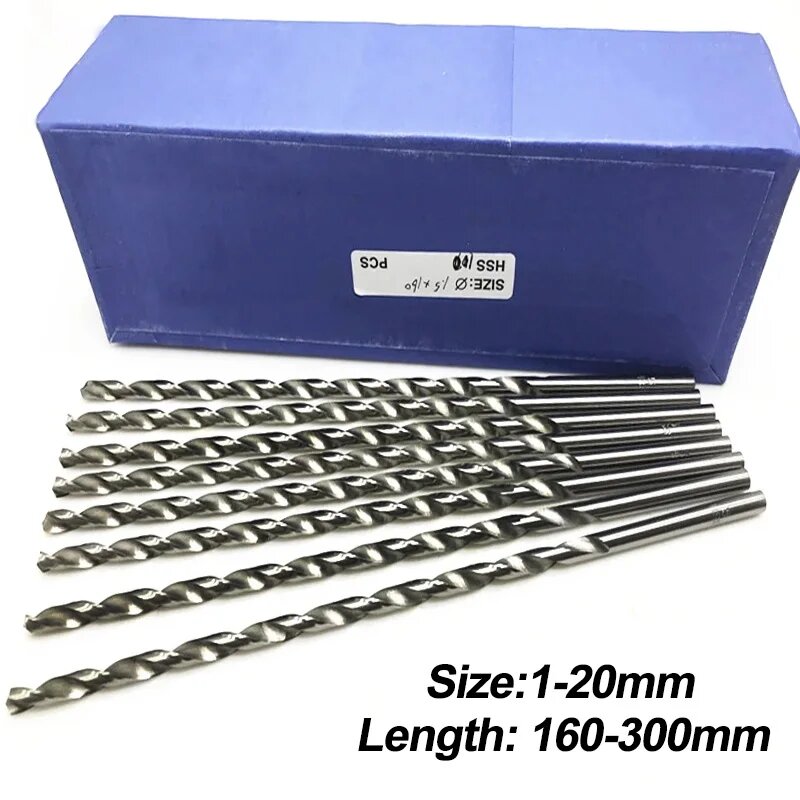 Спиральное сверло Conboom 1-20 мм, 160/200/250/300 мм 7x200mm 5pcs