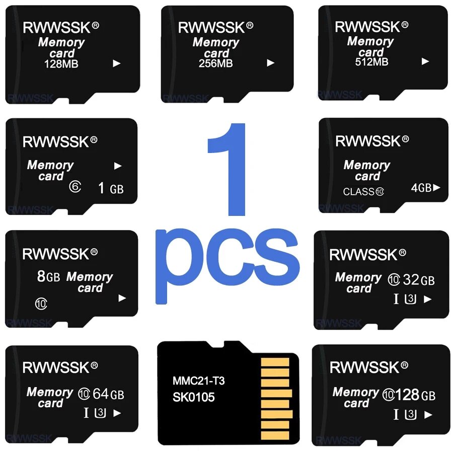 RWWSSK TF карта памяти 128/256/512/1/2/4/8/16/32/64 ГБ C10 U3