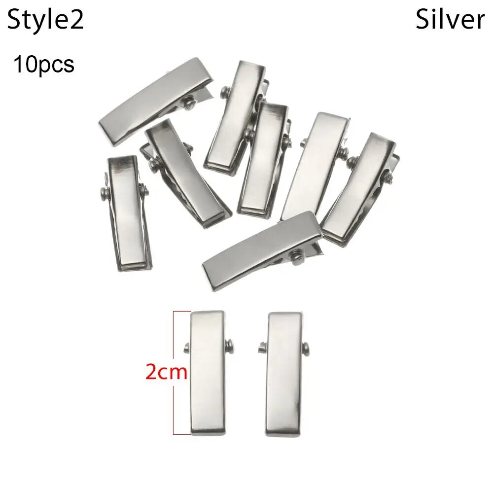 Серебряные заколки для волос Style 2, 10 шт.