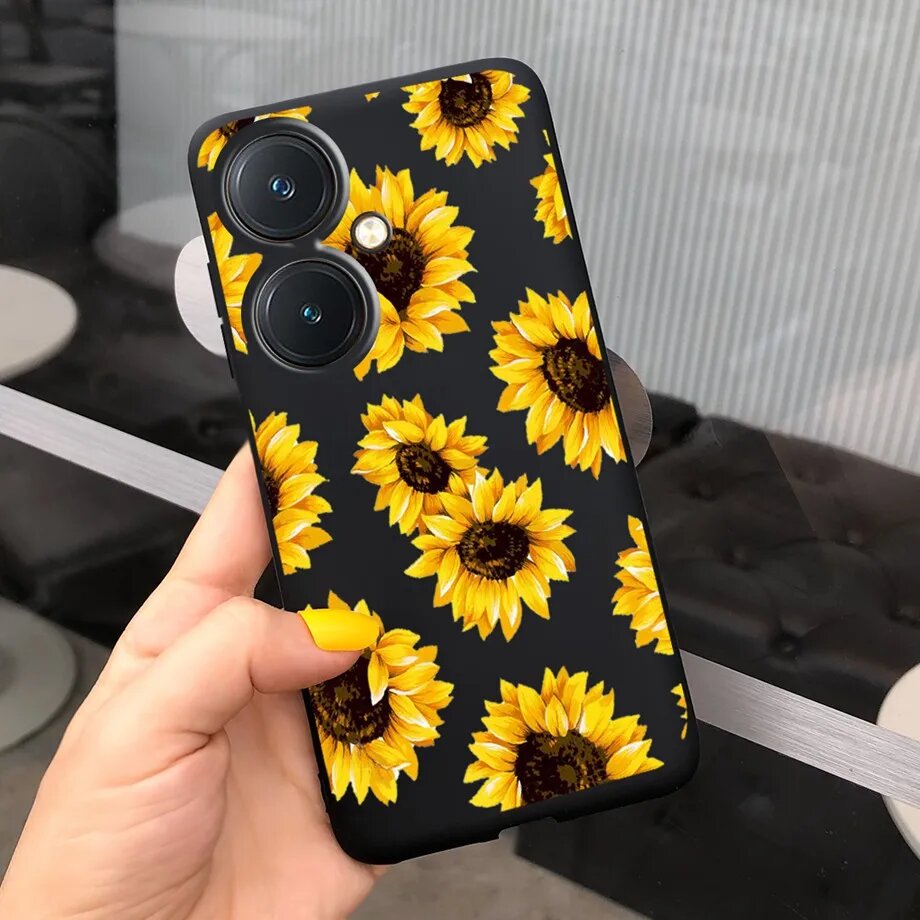 Чехол Huawei Nova 11i/Pro/Ultra, силикон, цветы