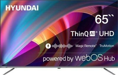Телевизор LED Hyundai 65" H-LED65BU7100, серый