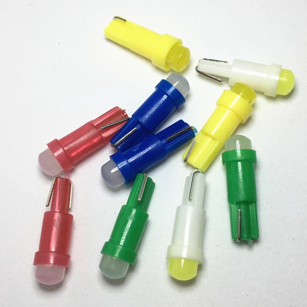 20 шт. Датчик приборной панели T5 Светодиодный интерьер автомобиля 1 SMD Свет постоянного зеленый