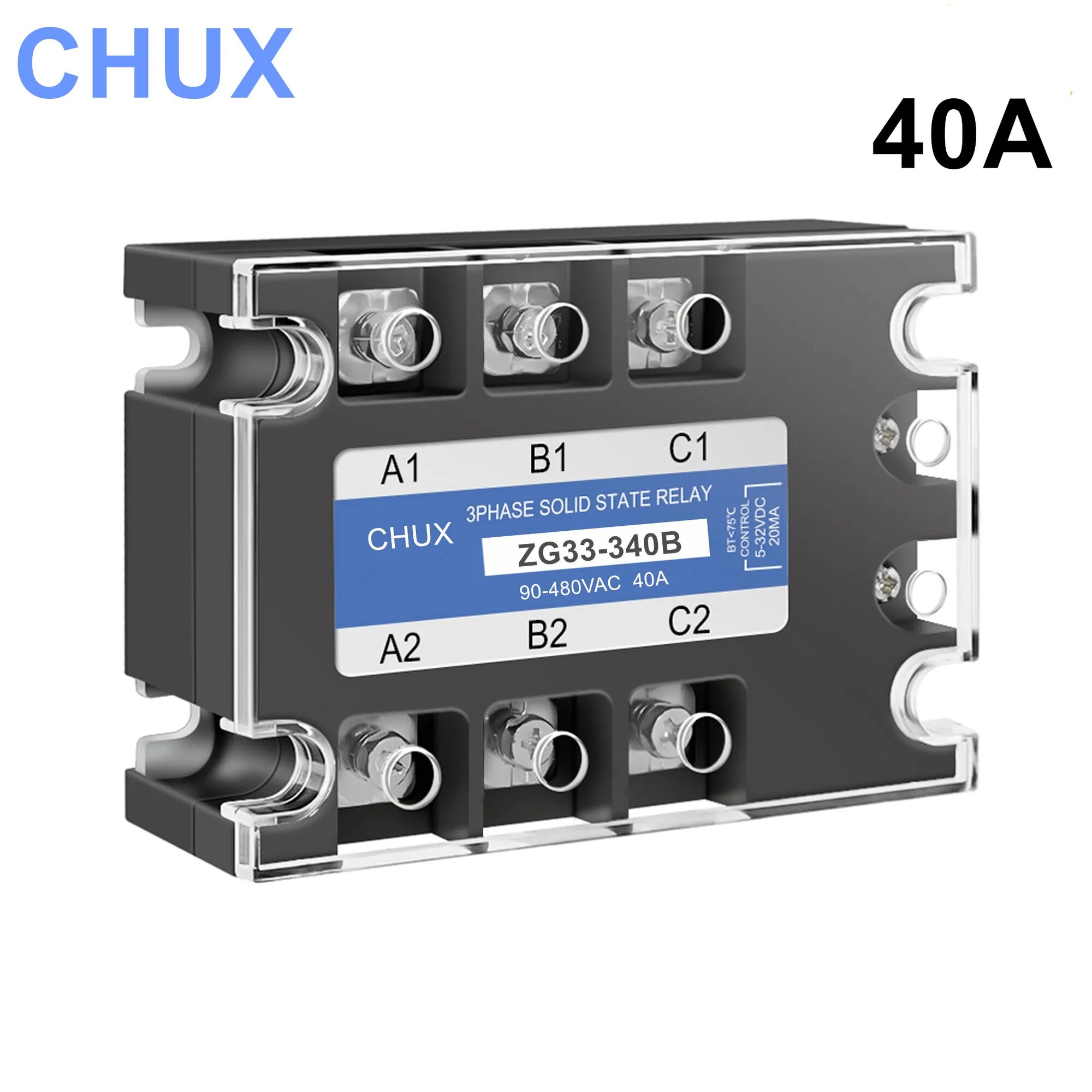 CHUX ZG33-340B трехфазное твердотельное реле 40А DC-AC