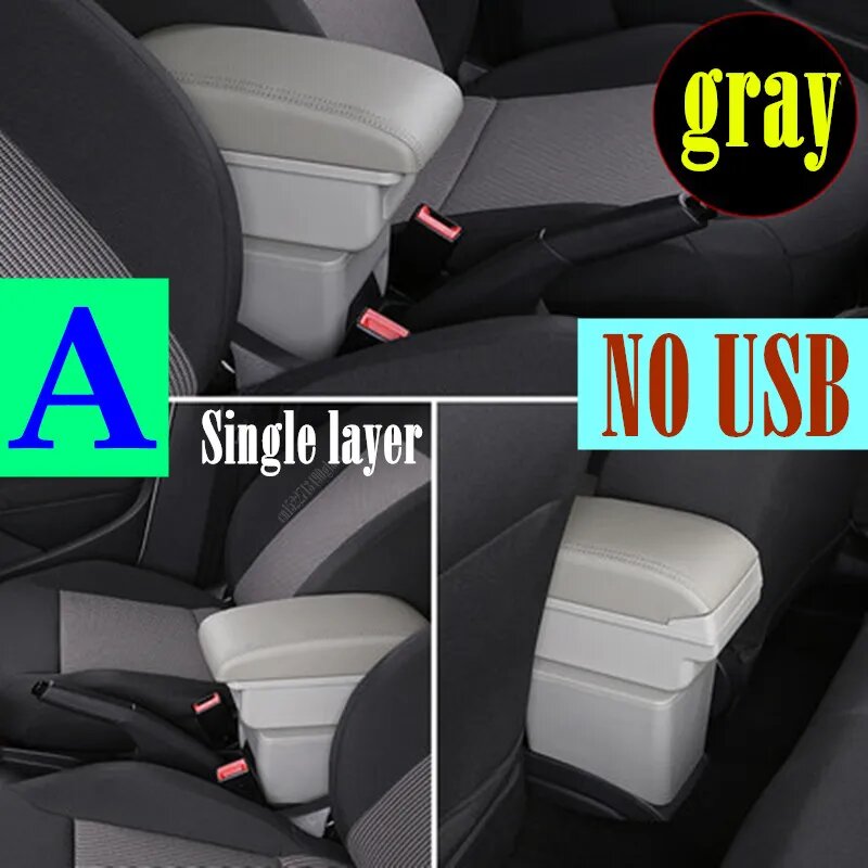 Подлокотник для Honda CR-Z CRZ, для Honda CR-Z CRZ, аксессуары для модификации центральной консоли автомобиля, двойной поднятый с USB A style gray