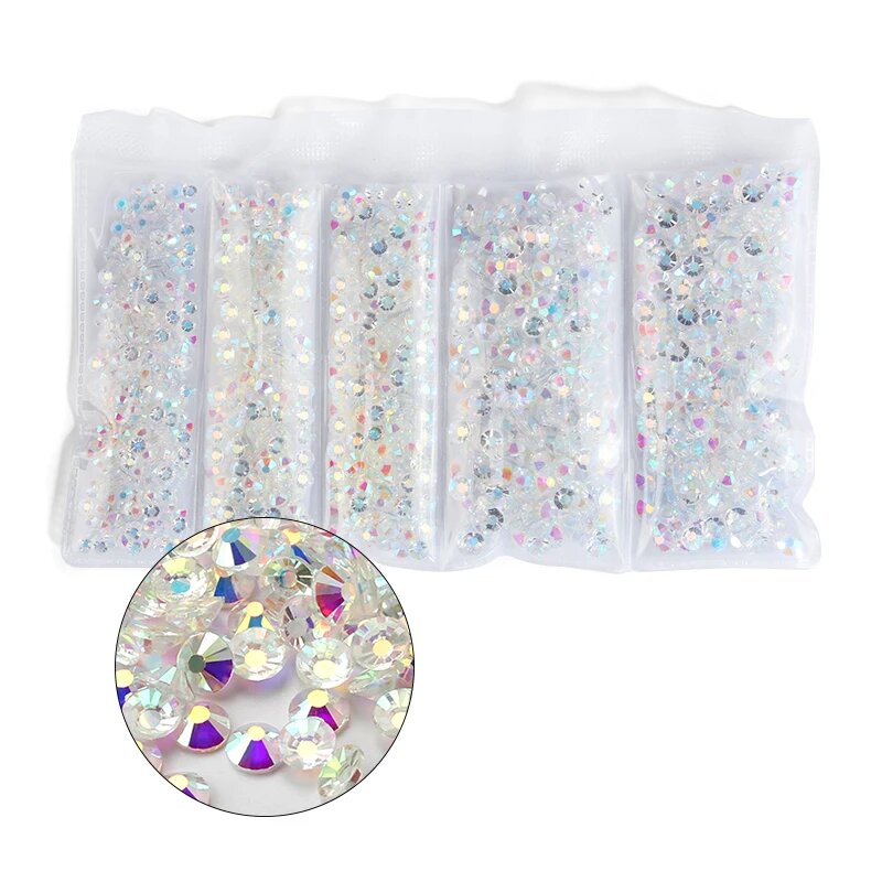 Стразы QIAO полимерные разноцветные 3-5 мм 2000 шт. 32