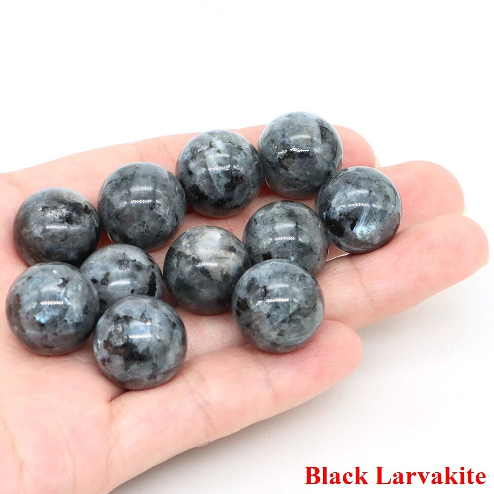 Хрустальная сфера Аметист Обсидиан 16 мм Темно-синий, 1 PC, Black Larvakite