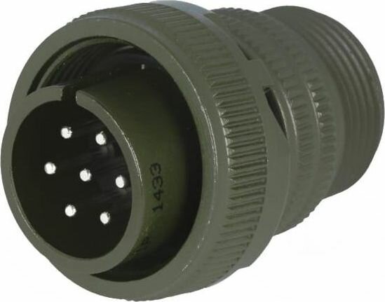 Разъем AMPHENOL DS3106A 16S-1P круглый Серия DS/MS вилка "папа" PIN 7 посеребренные 1 шт