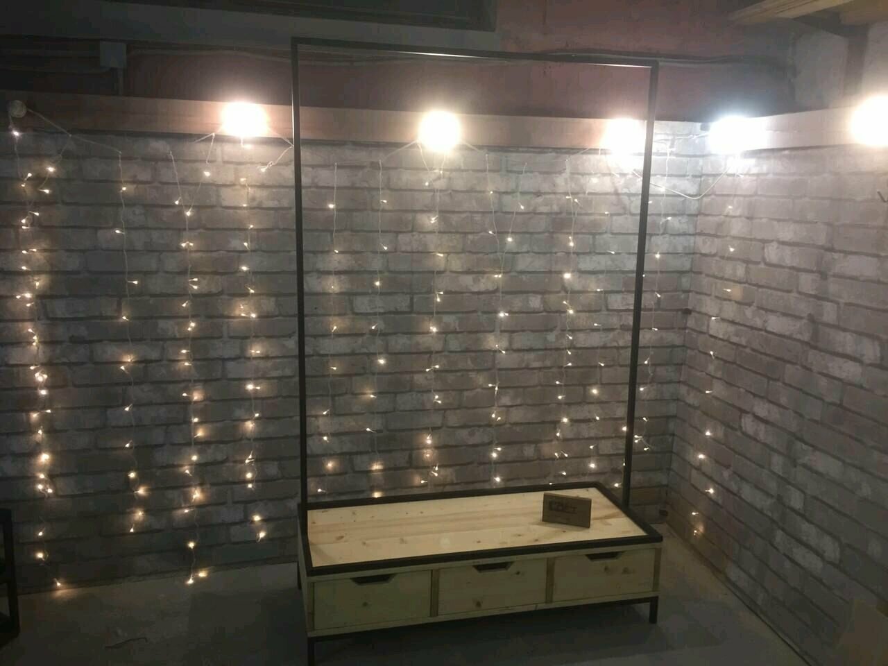 Вешалка "EasyLOFT" в стиле лофт, с ящиками, для одежды и аксессуаров, 120х50х190 см.