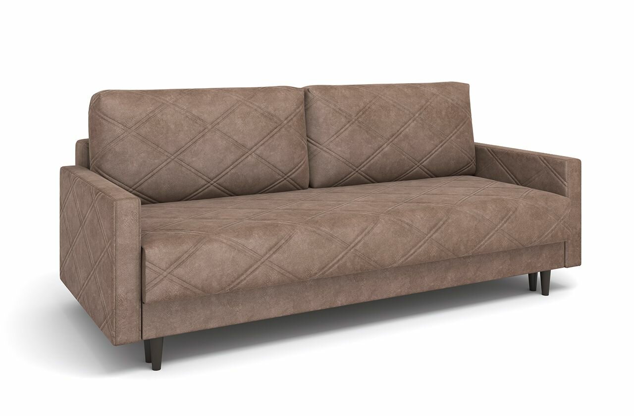 Лондон (прямой диван-кровать) (БиВ) MERINO LATTE (K)