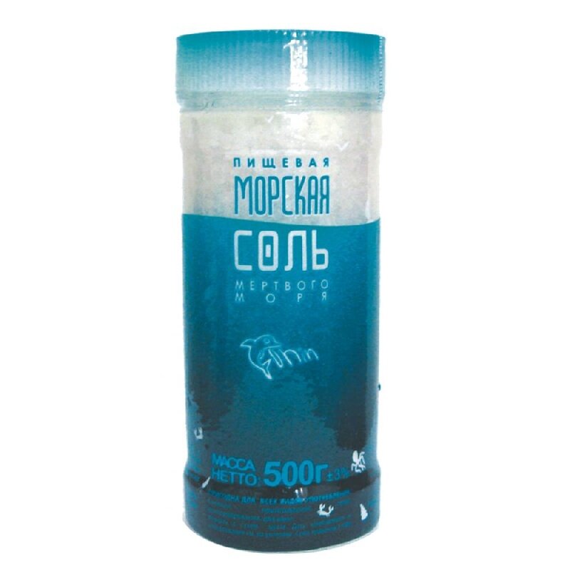 Соль мертвое море морская пищевая садочная /туба/ 500г