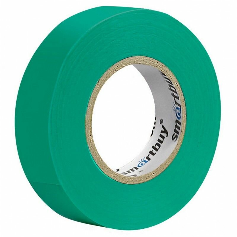 Изолента SmartBuy SBE-IT-19-20-g, ПВХ, длина 20м, ширина 19 мм, 10 шт, зеленая